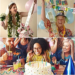 The Money Cake, Cake Money Box-Cake Money Pull Out Kit Includes 1Pc Clear Food-Contact Safe Box, 1Pc Gold Cake Topper, 20Pcs Pockets for Birthday Party Cake Decorations