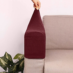 TEHAUX Narrow Arm Rest Covers Sofa Covers Armrest Covers, Sofa Armrest Cover Elastic Chair Arm Protectors Simple Sofa Armchair Slipcovers for Home Office 2pcs Recliner Chair