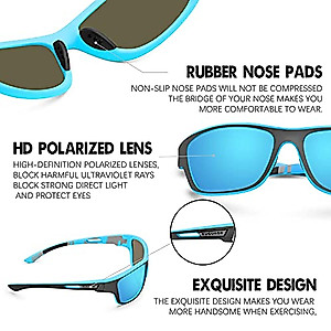 KUGUAOK Polarized Sports Sunglasses for Men Driving Cycling Fishing Sun Glasses 100% UV Protection Goggles