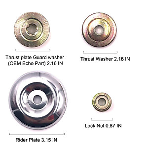 OXT Blade Adapter Kit, Blade Adapter Attachment Maintenance Kit, 6 Steel Razors Trimmer Head, Thrust Plate Guard Washer, Thrust Washer, Rider Plate, Lock nut