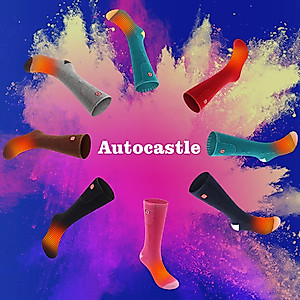 Autocastle Heated Socks for Men Rechargeable Electric Battery Heated Stockings,Male Winter Warm Battery Powered Heat Insulated Sox,Novelty Climb Hike Thermal Socks Hunt Ski Cycle Foot Warmer,Black L