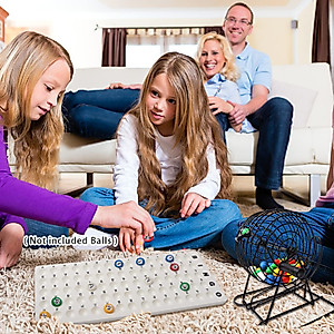 GSE Games & Sports Expert Bingo Master Board for 7/8" Bingo Balls, Bingo Calling Board for Bingo Game, Great for Parties, Large Groups, Family Game Nights (White)