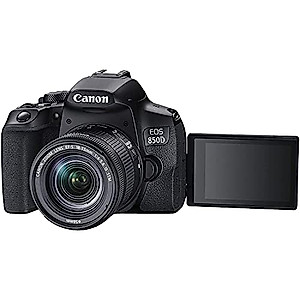 Camera Bundle for Canon EOS 850D(T8i) DSLR Camera with EF-S 18-55mm f/4-5.6 is STM, EF 75-300mm f/4-5.6 III Lenses Bundle + Accessories(Extra Battery, Digital Slave Flash, 128Gb Memory and More)