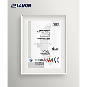 LANON Rubber Chemical Resistant Gloves, Reusable Heavy-duty Safety Work Gloves, Acid & Alkali Protection, Non-Slip, Large