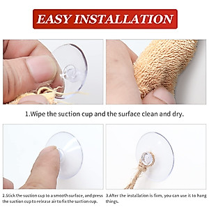 Litoexpe 10 Pieces Clear Suction Cups Without Hooks Without Holes, Small Professional Strength Sucker Pads for Home Decoration and Organization, 1.2 Inch