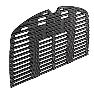 Uniflasy 7645 Cast Iron Cooking Grates and 41862 Grill Burner for Weber Q200, Q220, Q2000, 53060001 Series Gas Grills, for Weber 7645/65811 Cast Iron grates Grates and 69956/60041 Burner Pipe