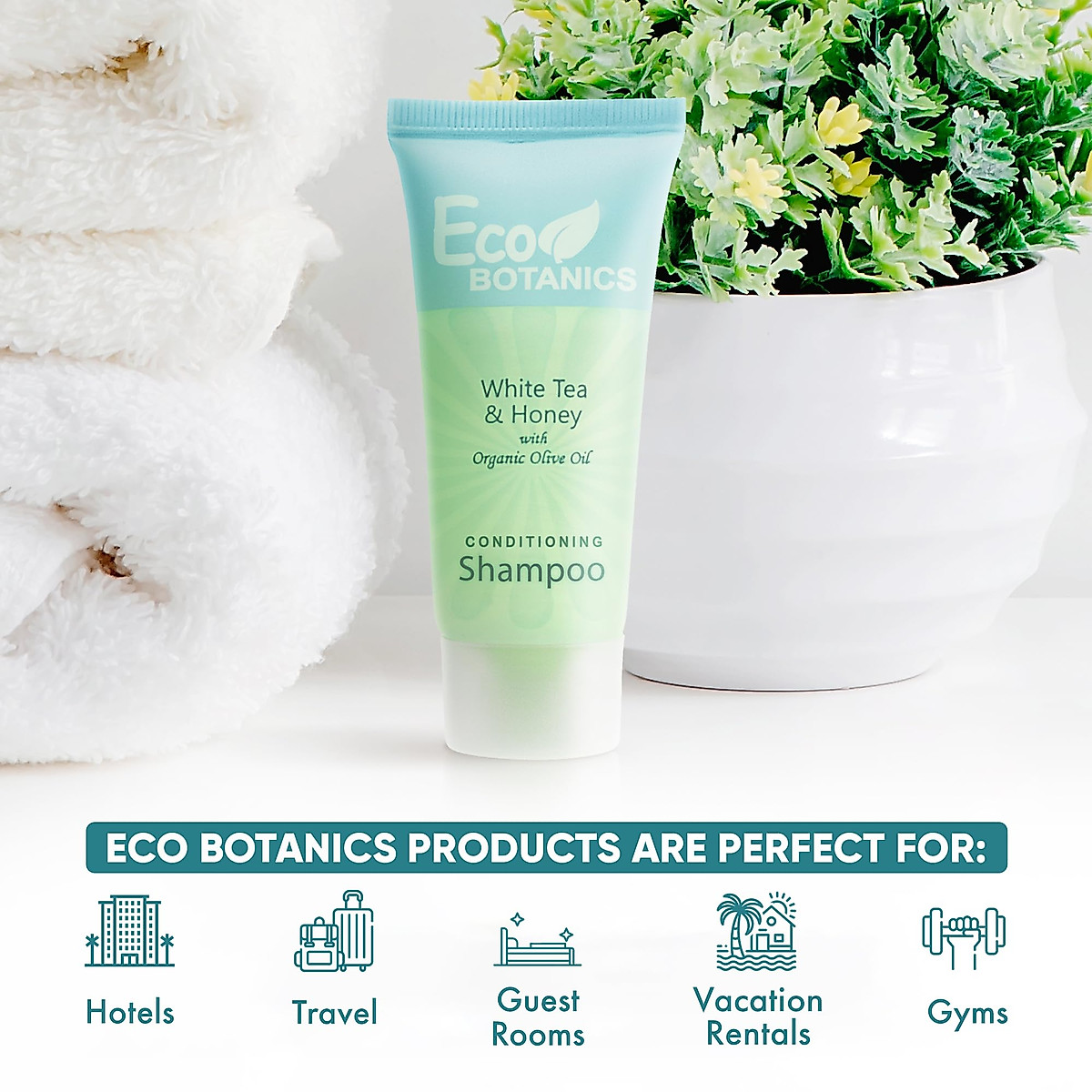 Eco Botanics Travel-Size Hotel Conditioning Shampoo 0.85 oz (Case of 300)