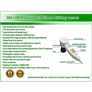 Iriscope Iridology Camera 5.0 MP LED Light Iris Analyser Iridoscope iriscopio