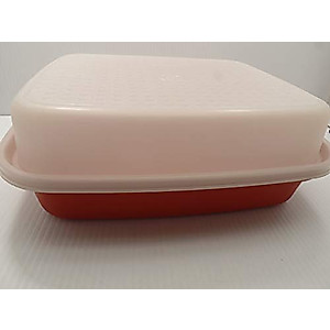 Vintage Tupperware Season Serve Marinade Keeper Container ~ Paprika