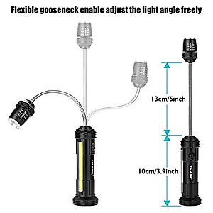 IMAGE Grill Lights Magnetic BBQ Grill Light with Ultra-Bright LED Lights and 3W Side Light, 360 Degrees Flexible Gooseneck Adjustable BBQ Grill Lights for Any Gas Charcoal Electric Grill 2 Packs