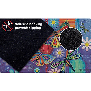 Toland Home Garden 800025 Bright Wings Summer Door Mat 18x30 Inch Butterfly Outdoor Doormat for Entryway Indoor Entrance