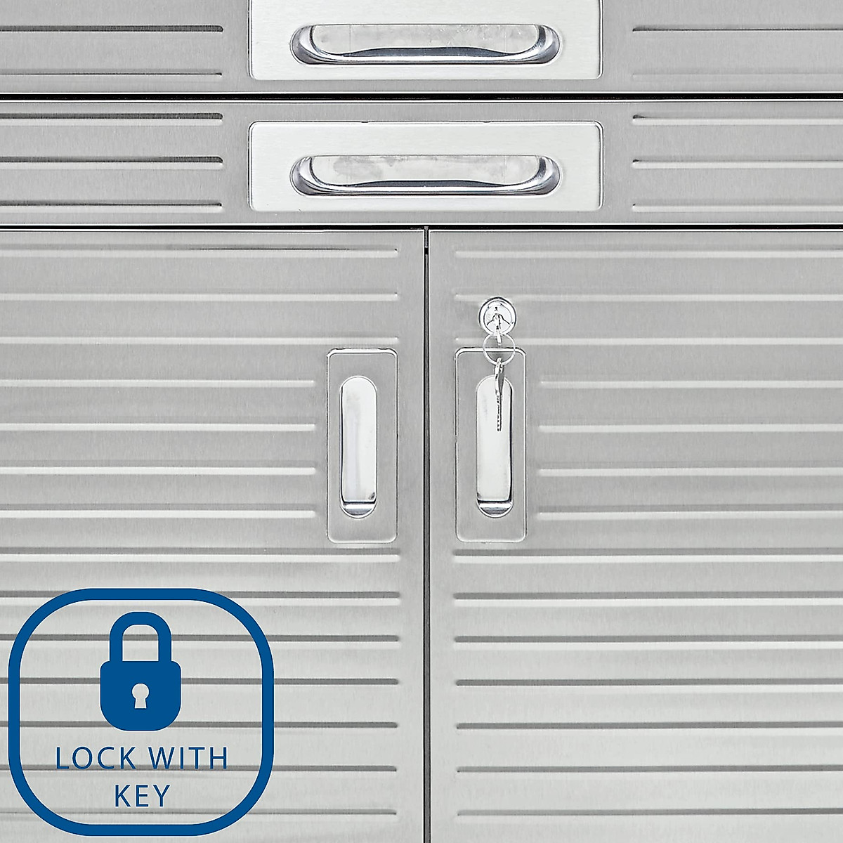 Seville Classics UltraHD Heavy Duty Rolling Cabinet Workbench Table w/Solid Wood Top Workstation for Garage, Warehouse, Office, Workshop, 28" W x 18" D x 34.5" H, 3-Drawer, Granite