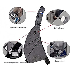 Xinxinyu Sling Bag Chest Backpack Casual Daypack Shoulder Crossbody Lightweight Anti Theft Outdoor Sport Travel Hiking for Men Women