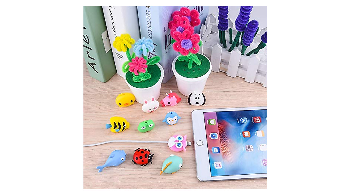 TUPARKA 18 Pack Cute Cable Protectors for iPhone & iPad Cables