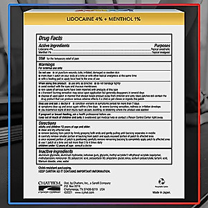 Icy Hot Max Strength Lidocaine Pain Relief Patch (5 Count) Penetrates for Fast, Targeted Relief