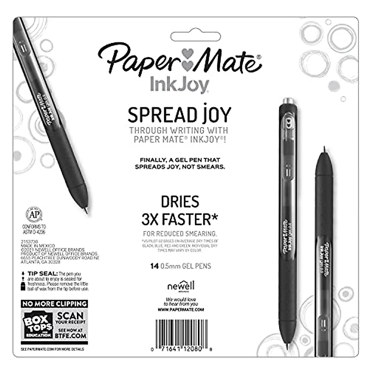 Paper Mate InkJoy Pens, Gel Pens, Fine Point (0.5 mm), Assorted, 14 Count