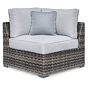 Signature Design by Ashley Harbor Court Corner Cushion, 2 Count, Dark Brown & Light Gray