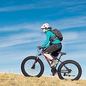 Ktaxon 26 Inch Bike Mountain Bike 4" Fat Tire Bike with 21-Speed Shifting System, Unmatched High-Carbon Steel Frame, Excellent Welding Technology, All Terrain Tires and 85% Assembled (Red&Black)