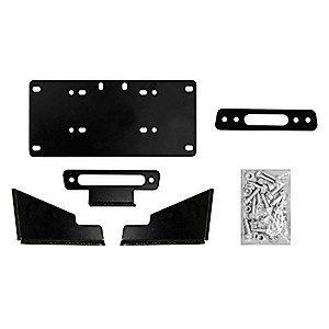 SuperATV 6000 LB Black Ops Winch with Heavy Duty Winch Mounting Plate for 2015+ Kawasaki Mule Pro DX | 2016+ Mule PRO DX / DXT / FX / FXT | 2018+ FXR | Complete Kit Ready for Install!