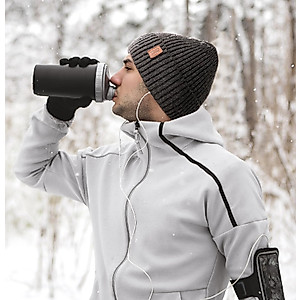 Wmcaps Warm Beanie Hats for Men Women, Fleece Lined Beanie Warm Winter Caps Unisex Fashion Knit Cuffed Cap (Slate Gray)