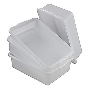 Joyeen Wash Basin Tub, Plastic Dish Pan 8 Liter, White Bus Tubs, Set of 4