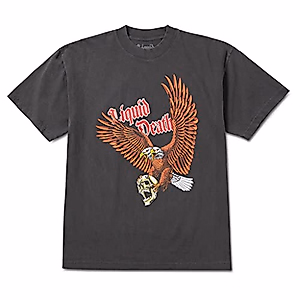 Liquid Death Ride or Die T-Shirt, X-Large Charcoal