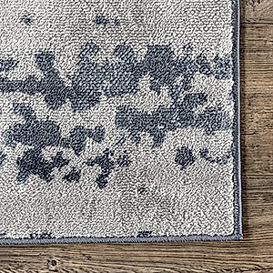 nuLOOM Ginny Contemporary Speckled Abstract Area Rug, 5' x 8', Blue