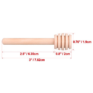 Honey Dipper Sticks, 30 PCS Mini Wood Honey Dipper, 3 Inch Server for Honey Jar Dispense and Wedding Party Gift Drizzle Honey