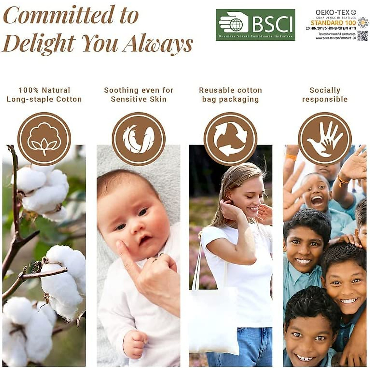 Pizuna Cotton Sheets Queen Size, 300 Thread Count Long Staple Cotton Soft Sateen Sheets Queen with 15inch Deep Pocket (Combed Checks Luxury Anthracite Grey Cotton Sheets Queen)