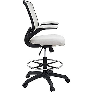 Modway MO-EEI-1423-GRY Veer-Reception Desk Flip-Up Arm Drafting Chair, 22.5"L x 25.5"W x 41.5-50"H, Gray