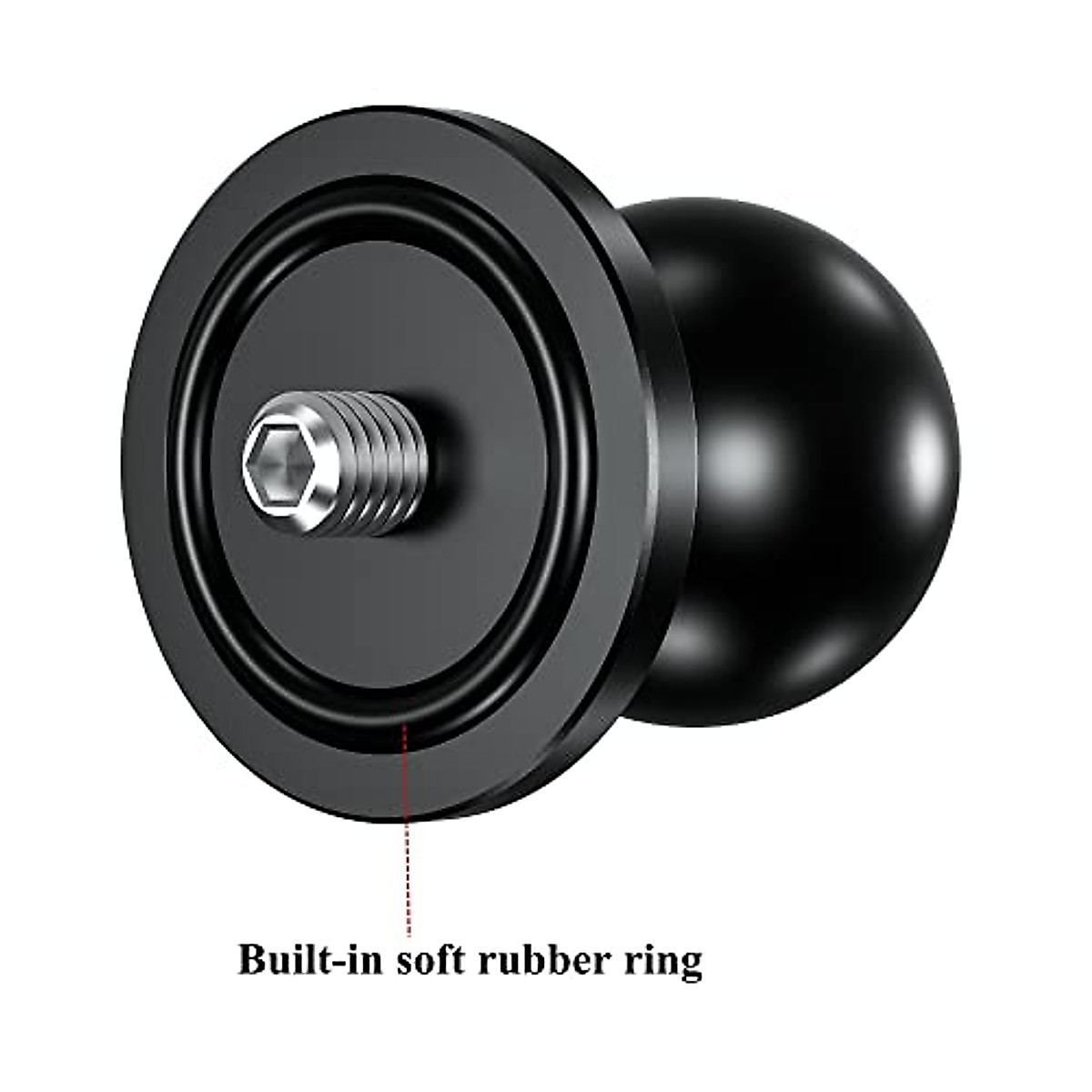 BRCOVAN 2 Pack, Aluminum Alloy 1'' Ball Adapter with 1/4"-20 Threaded Stud for Action Camera & Camcorder Compatible with RAM Mounts B Size 1'' Ball Double Socket Arm