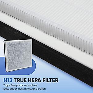 LBLVBNEWD 3-in-1 Purezone Replacement Filter Compatible with Pure Enrichment PureZone Air Purifier PEAIRPLG, H13 Grade True HEPA Filters 2-Pack