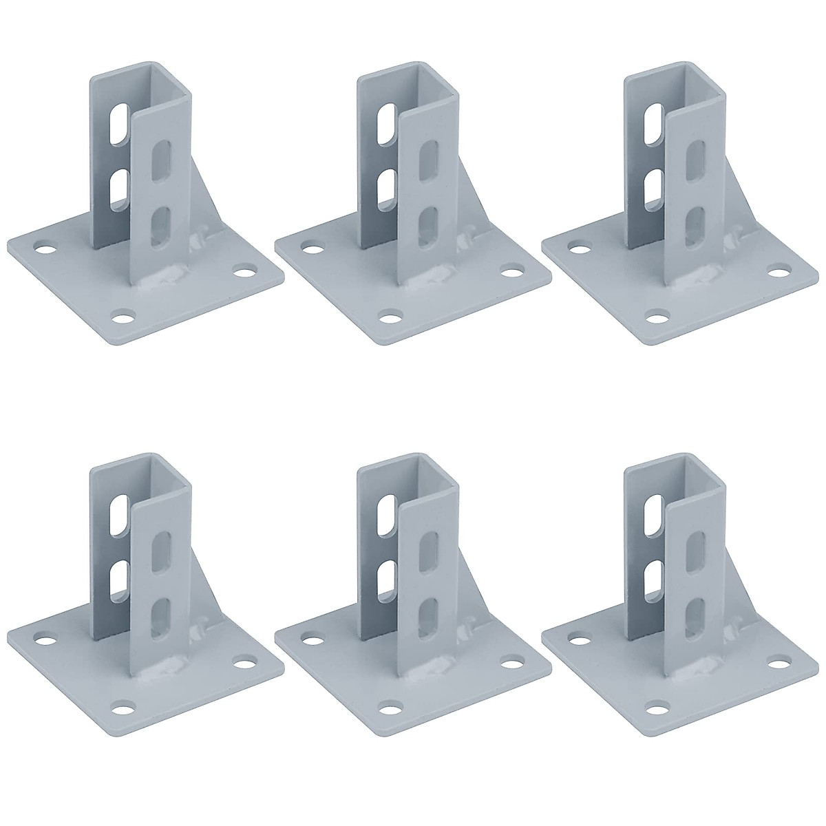 6 Pcs Floor Mount Base for 2020 T Slot Aluminum Profile, Floor Flange Anchor Bracket, 1/8" Thick