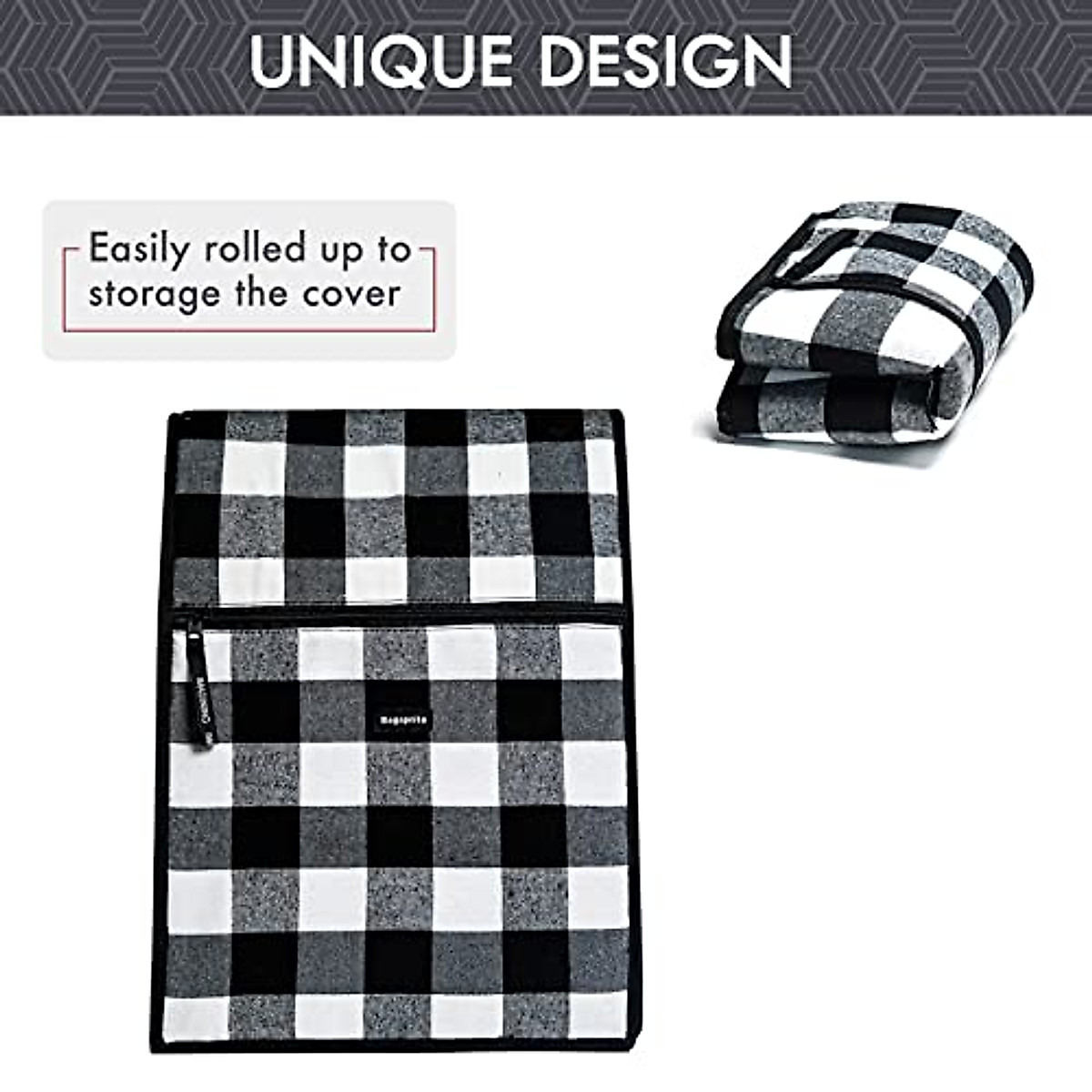 BAGSPRITE Stand Mixer Dust Cover Compatible with KitchenAid Bowl Lift 4.5-5 Quart, Cover Pockets for Stand Mixer Accessories