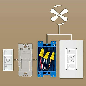 Lutron Pico Smart Remote for Caséta Smart Fan Speed Control, PJ2-3BRL-GWH-F01, White