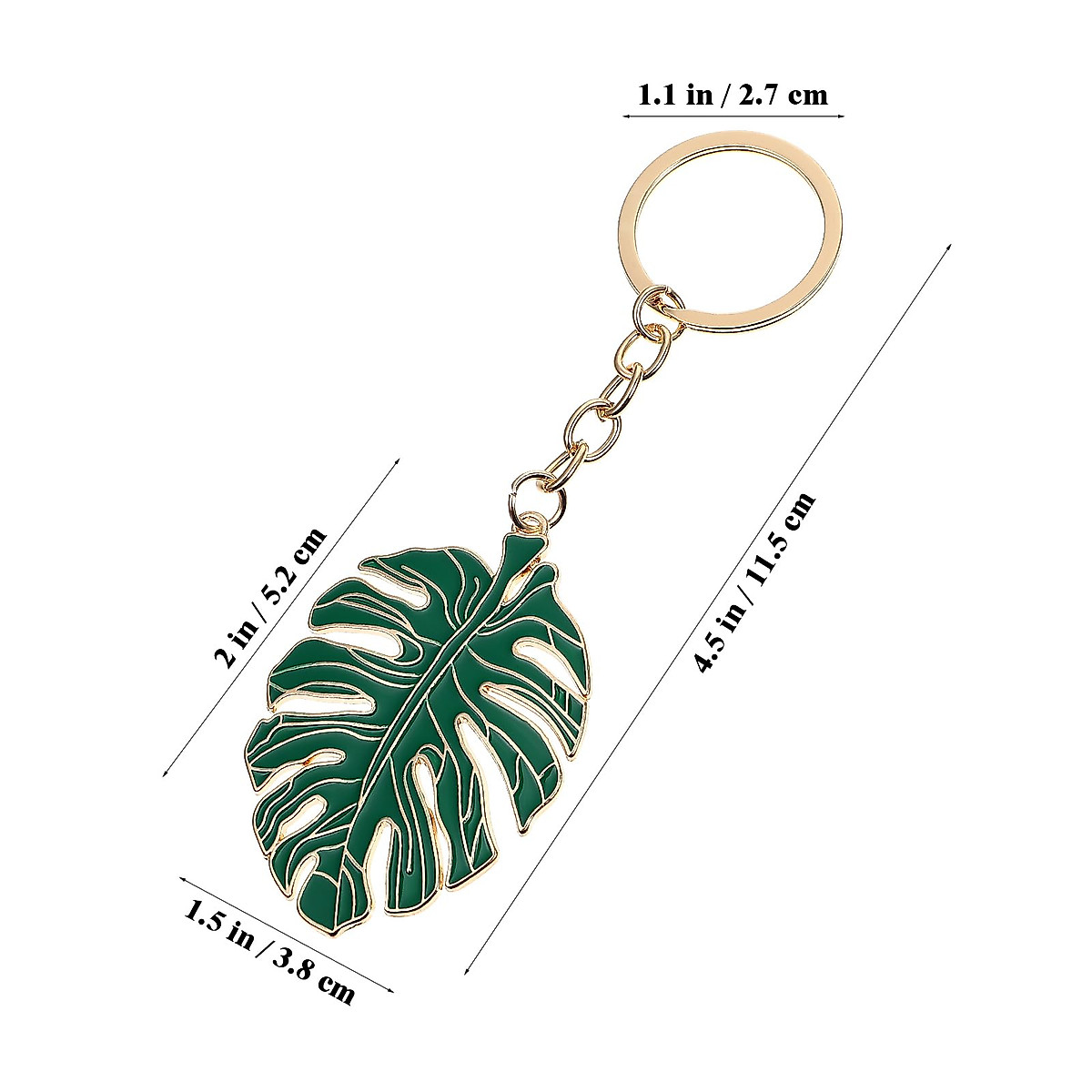 Tropical Palm Leaf Keychain Green Leaf Key Ring Tropical Party Decoration Birthday Luau Hawaiian Party Decoration