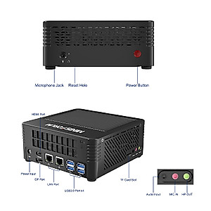 MINISFORUM Elitemini X500 Mini PC AMD Ryzen 7 5700G Desktop Computer, DDR4 16G RAM+512G SSD, HDMI/DP 4K@60Hz Output, 2X RJ45 Port, 4X USB3.1 Port, BT5.1, Radeon Graphics Tower PC