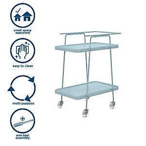 Cosco 2 Tier Serving Cart, Blue