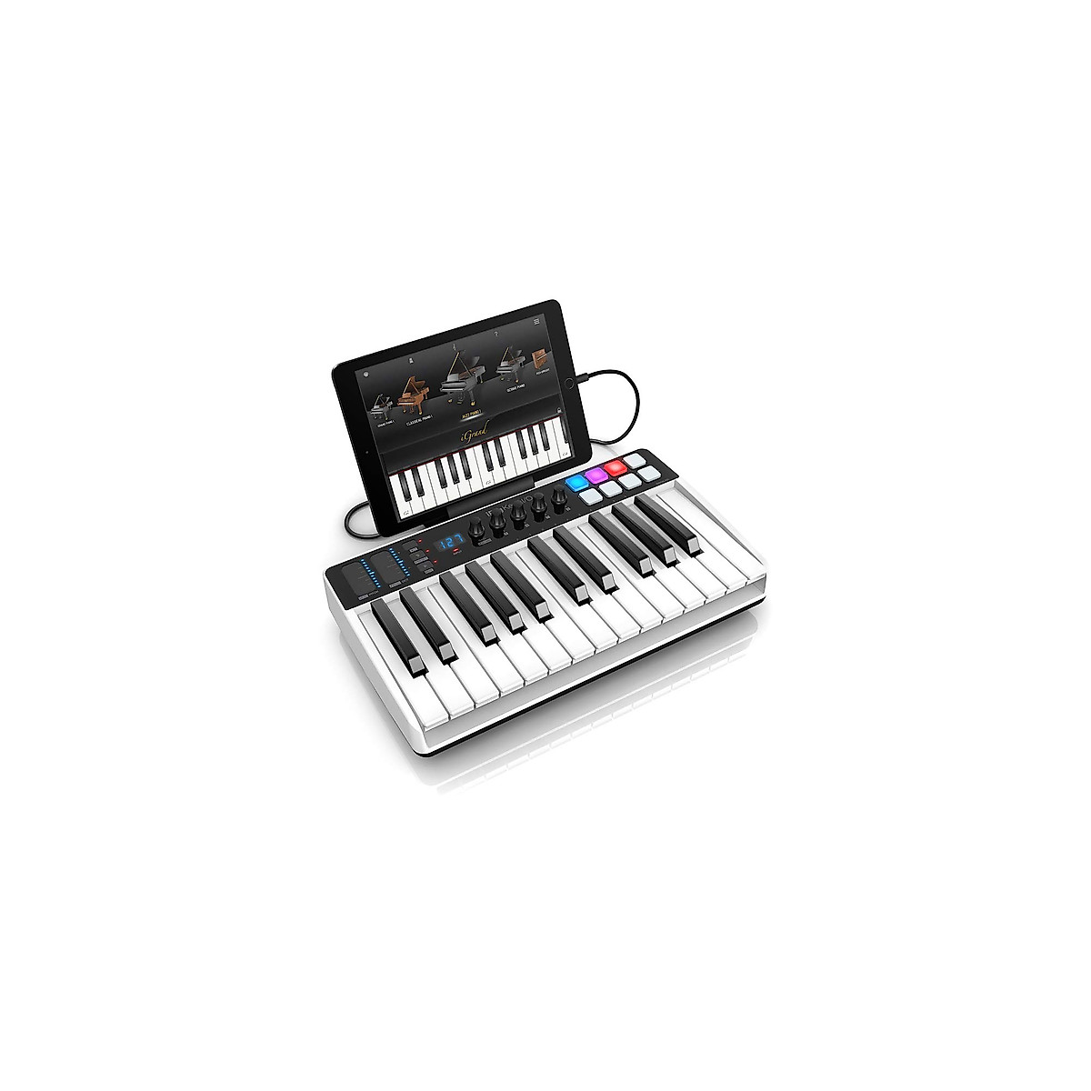 IK Multimedia iRig Keys I/O 25-keys Midi Controller with 24-bit up to 96kHz Audio Interface for iPhone/iPad, Android and Mac/PC
