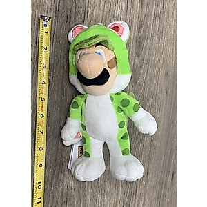 Little Buddy Super Mario Neko Cat Luigi Plush, 10""", Multi-Colored