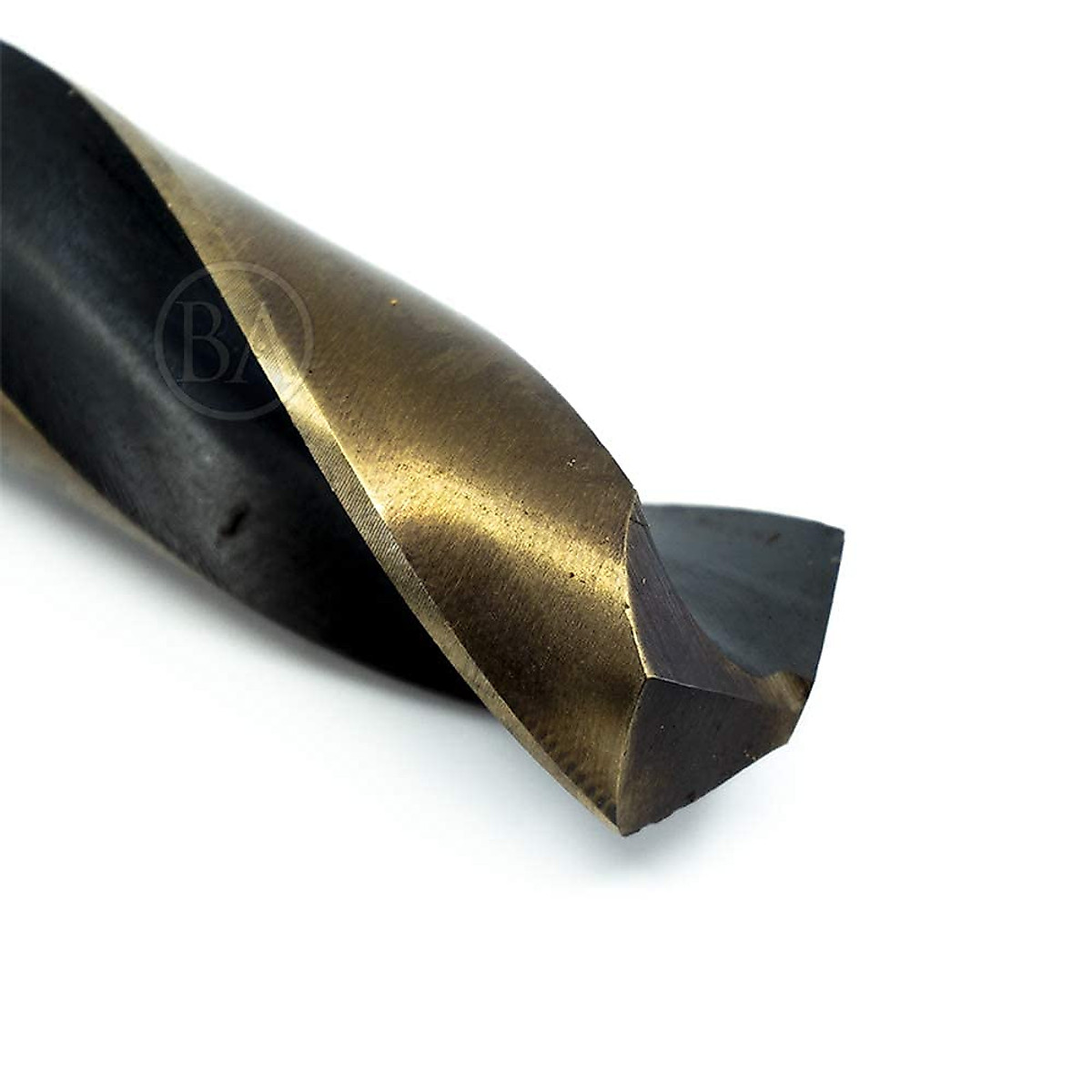 Benchmark Abrasives 23/32” Diameter HSS Silver & Deming Drill Bit Black & Gold Cutting Tool, 1/2" Shank for Hard Metal, Stainless Steel, Cast Iron, Wood - (23/32")