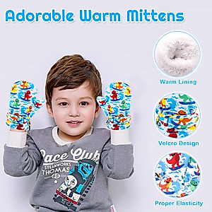BAVST Toddler Waterproof Mittens Fleece Lined Baby Boys Girls Winter Warm Glove Kids Snow Infant Ski Mitten for 3M-5T (Sweet Heart, 1-2T)