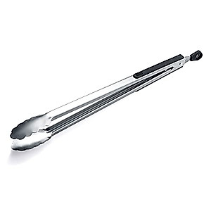 16 Inch Barbecue Tongs, Stainless Steel BBQ Tongs, Premium Grill Tongs for Cooking, Metal Tongs for Massive Meat, Locking Kitchen Tongs, Stylish Sturdy Cooking Tongs