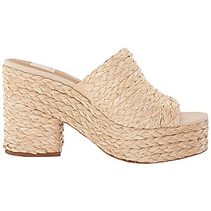 Dolce Vita Women's Elora Heeled Sandal, LT Natural Raffia, 10