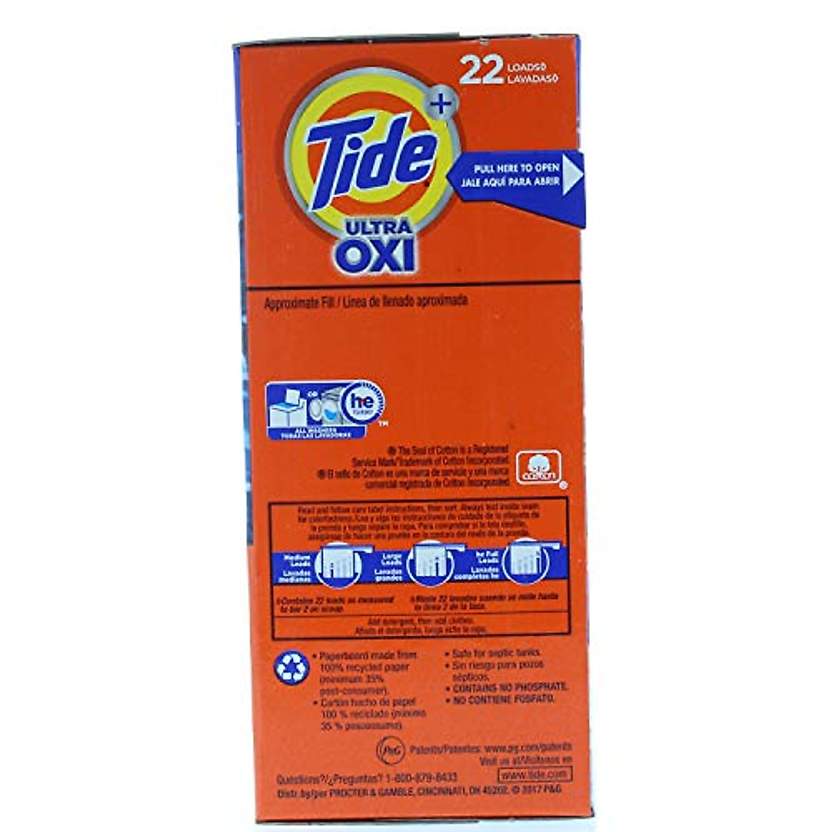 4SGM Tide Plus He Ultra OXI ACTi-Lift Crystal Powder Laundry Detergent 39 oz. (22 Loads Total), Multicolor