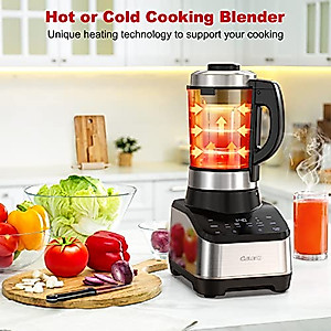 Galanz Multi Countertop Cooking Blender, 8 Preset Functions For Soup, Saute, Smoothies & Milkshake, 3 Speed Settings, 60Oz, LED Touch Control, 1000W, Black