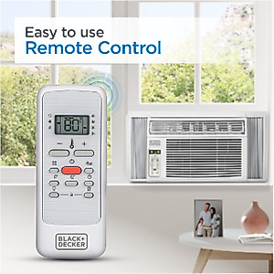 BLACK+DECKER BD145WT6 Window Air Conditioner with Remote Control, 14500 BTU, Cools Up to 700 Square Feet, White