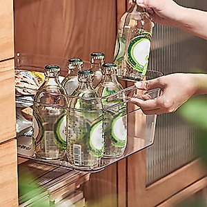 Angoily Plastic Storage Bin Tote Organizing Container with lid Fridge Storage Bin Stackable Storage Bins for Office Entryway Closet Cabinet Bedroom