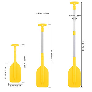 LIOOBO 2Pcs Telescopic Kayak Paddle Rafting Boat Paddle Canoe Oars Plastic Aluminum Alloy Boat Oars