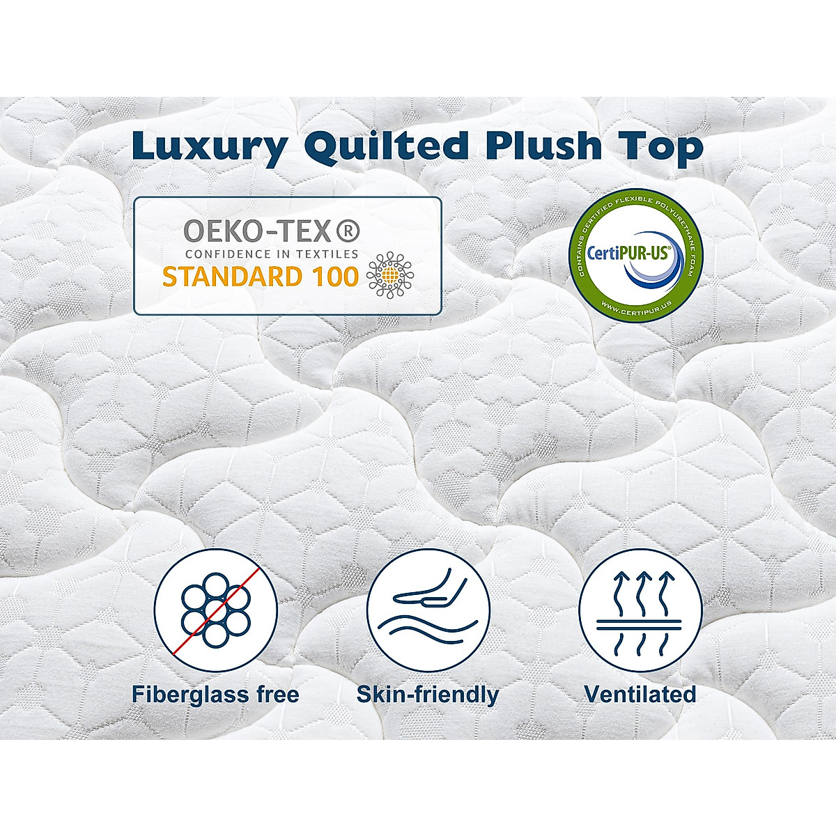 Maxzzz Twin Mattress in a Box 12 Inch Memory Foam Pocket Spring Hybrid Bed Mattress - Medium Firm Single Mattress -CertiPUR-US Certified